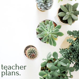 Editable Teacher Planner - Plant Theme - Etsy