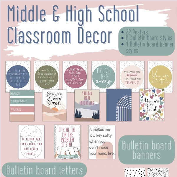 Middle School Classroom Decor - Etsy