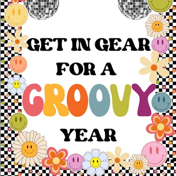Back to School Groovy Bulletin Board - Etsy