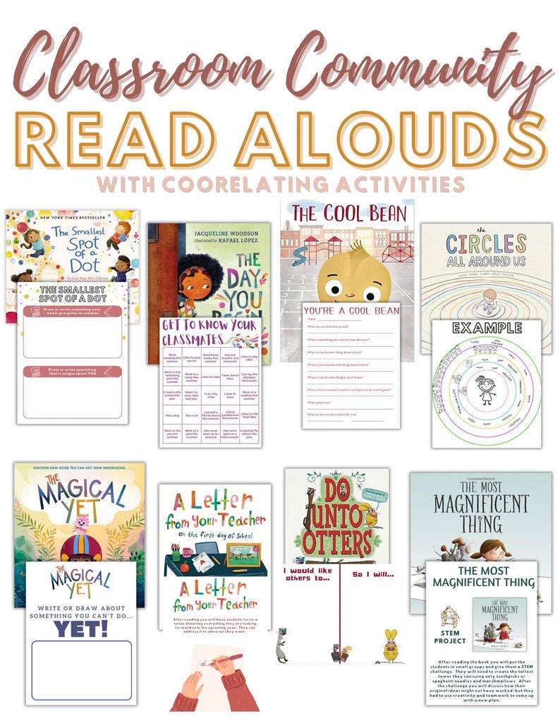 Classroom Community/sel Read Alouds With Correlating Activities - Etsy