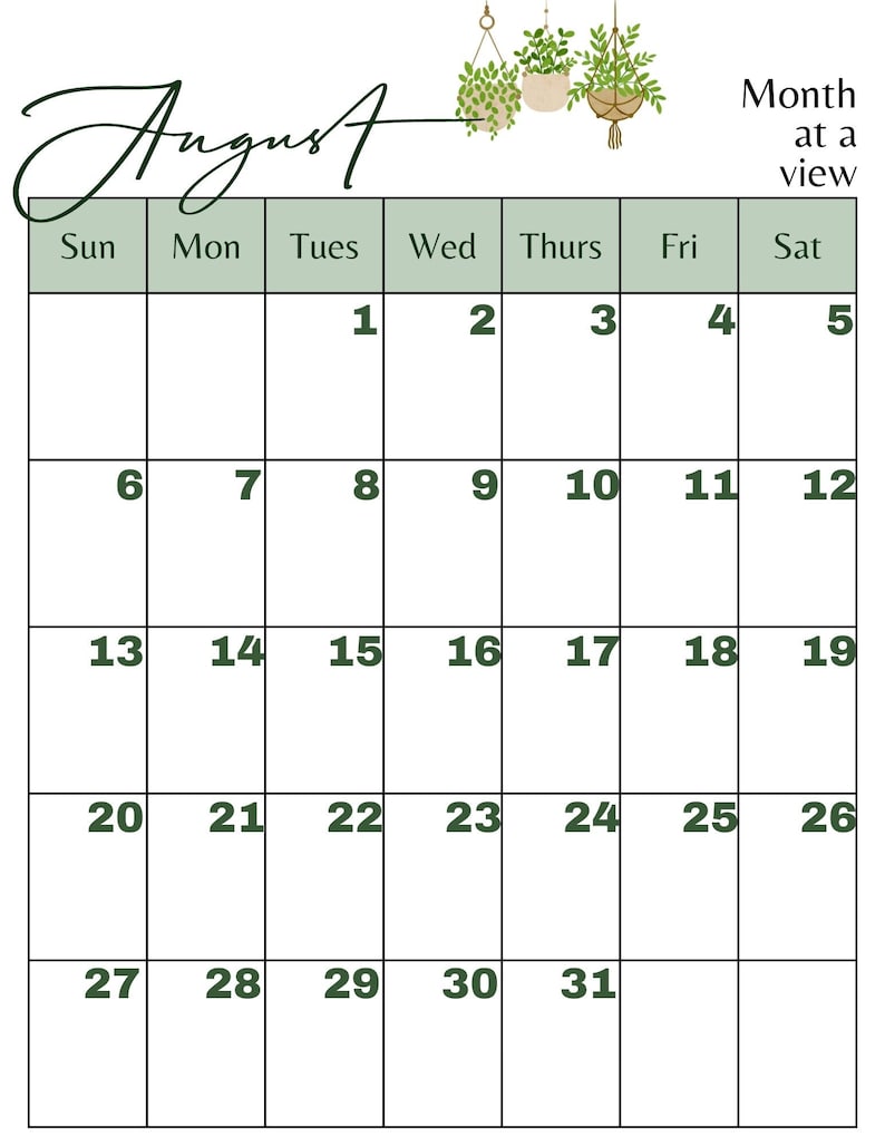 Editable Teacher Planner - Plant Theme - Etsy