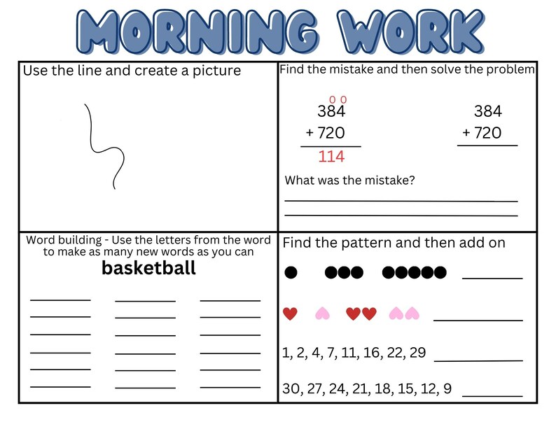 2nd-3rd Grade Morning Work Bundle - Etsy