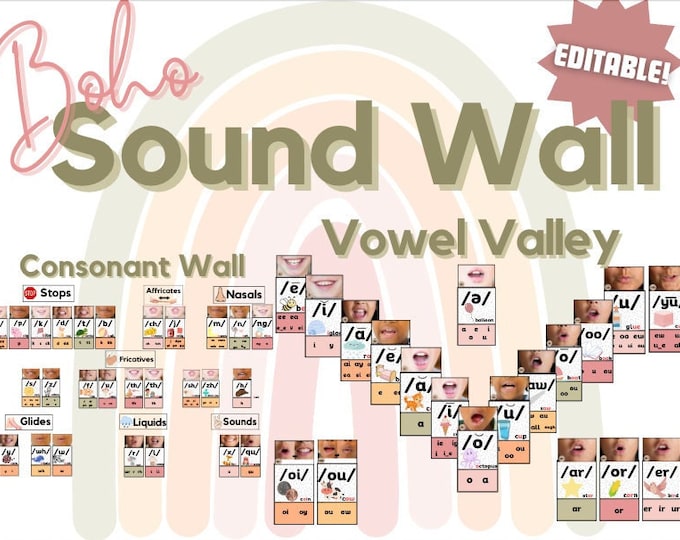 Sound Wall Classroom Posters | Boho Neutral Classroom Decor | Phonics ...