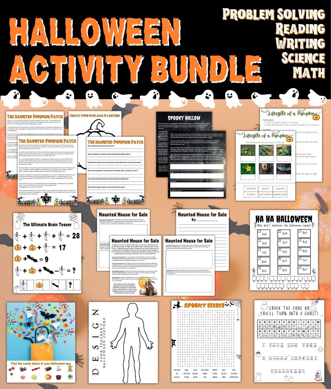 Halloween Activity Bundle - Etsy