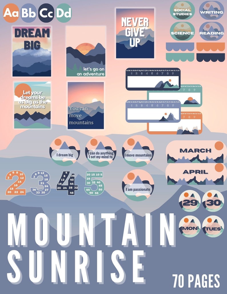 Mountain Classroom Themed Decor - Etsy