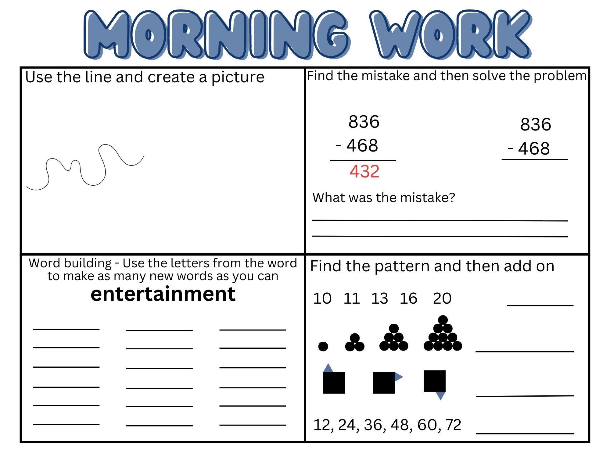 2nd-3rd Grade Morning Work Bundle - Etsy
