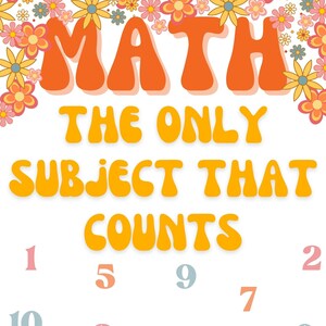 Retro Math Class Decor - Etsy