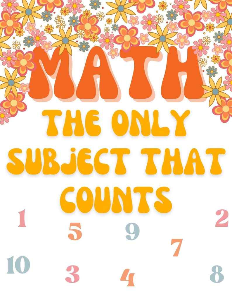 Retro Math Class Decor - Etsy