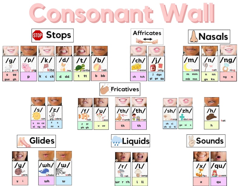 Pastel Sound Wall - Science of Reading - Etsy