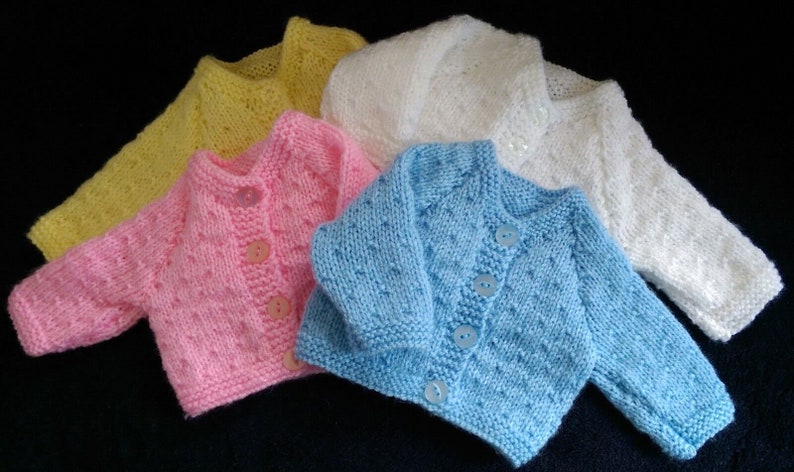 Hand Knitted Premature/newborn Baby Cardigan - Etsy UK