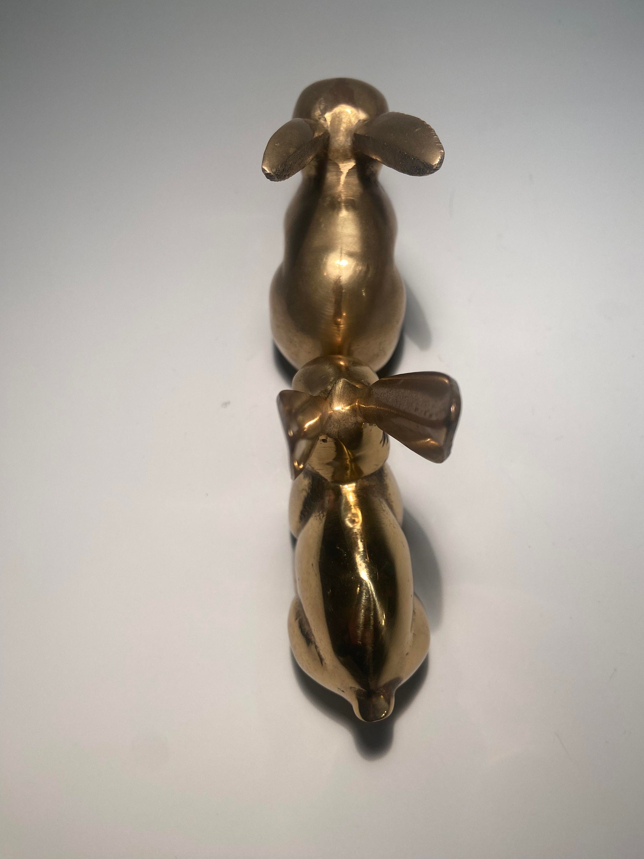 Vintage Pair of Solid Brass Rabbits Made in Korea - Etsy