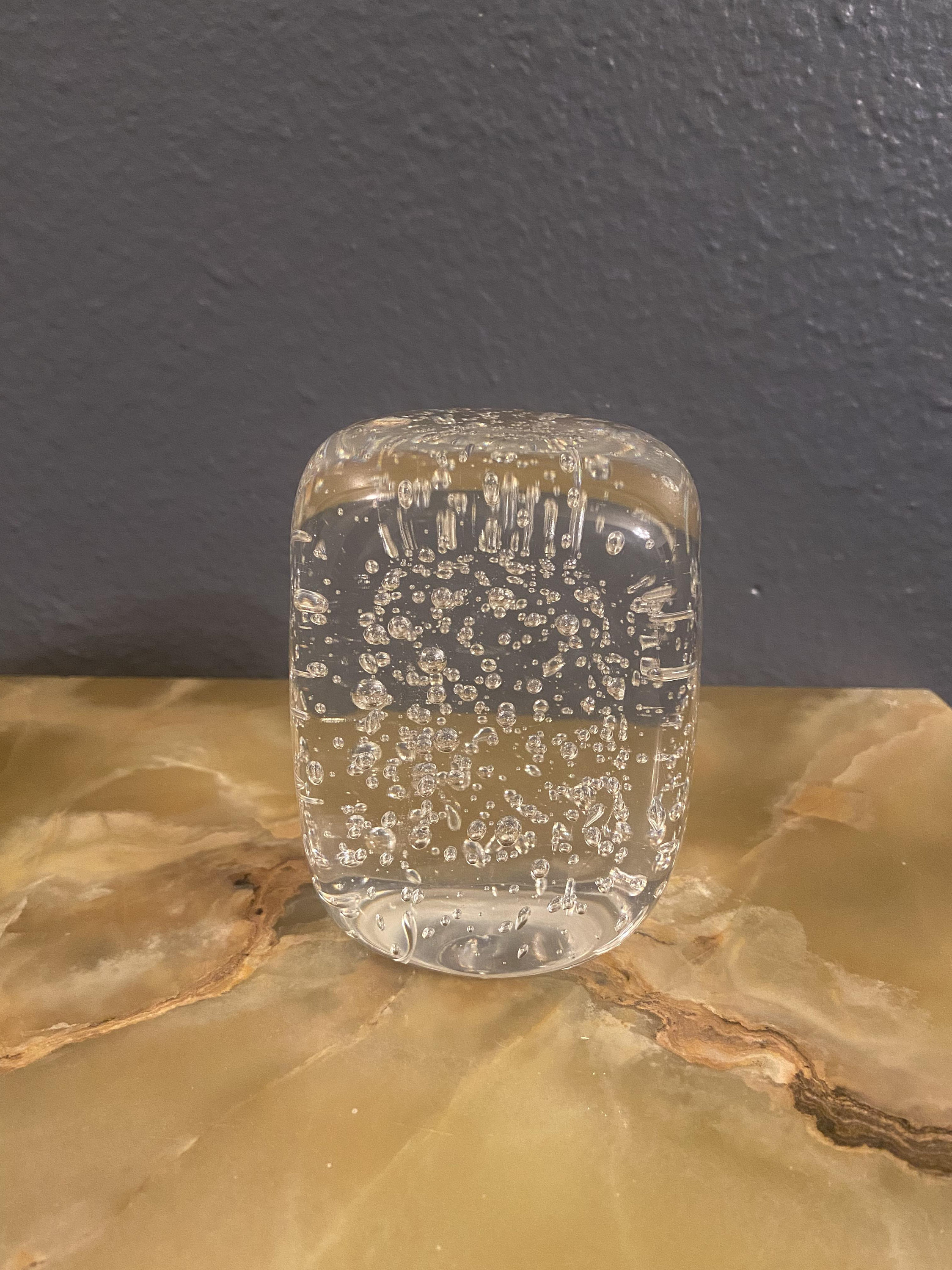 Glass Art Set of 3,hand Blown Clear Glass - Etsy