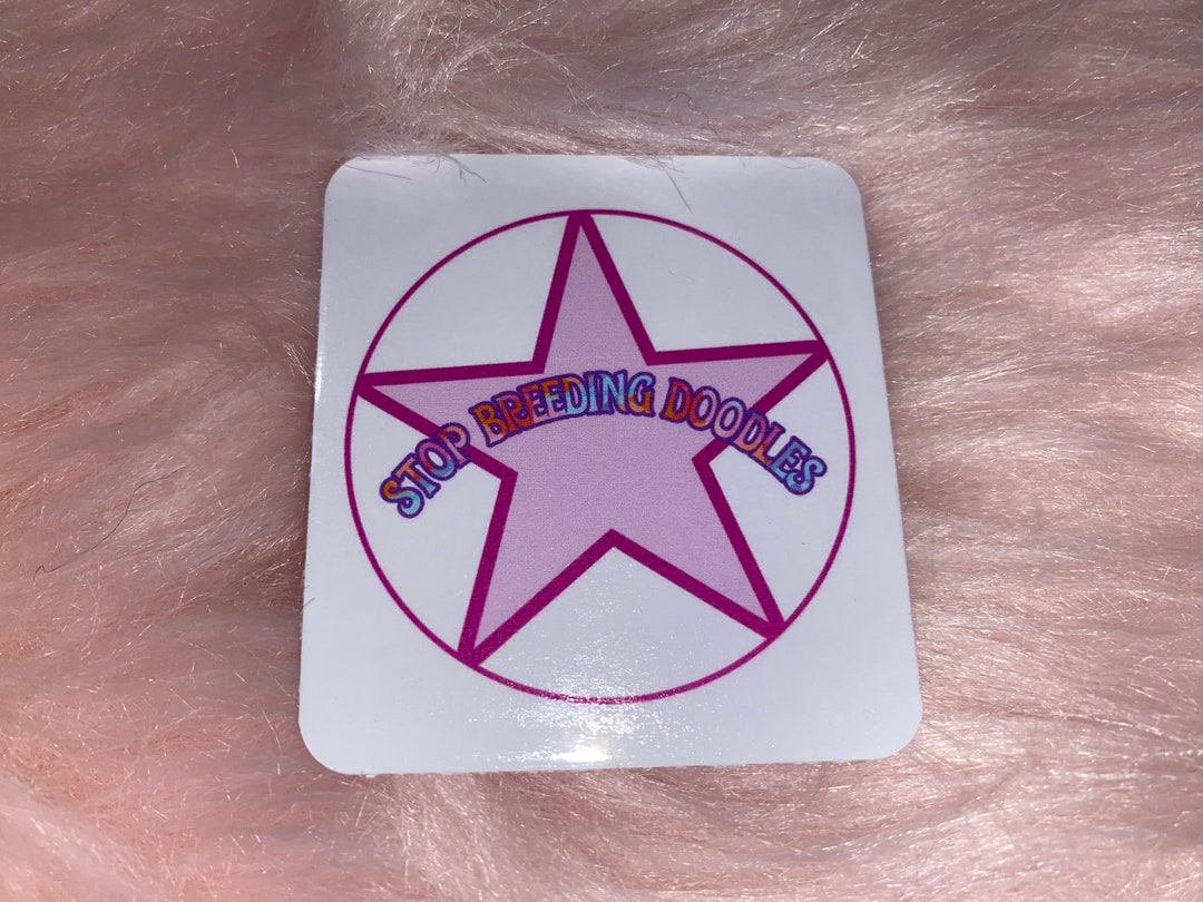 Stop Breeding Doodles Quote Waterproof Sticker Doodle Slander Anti ...
