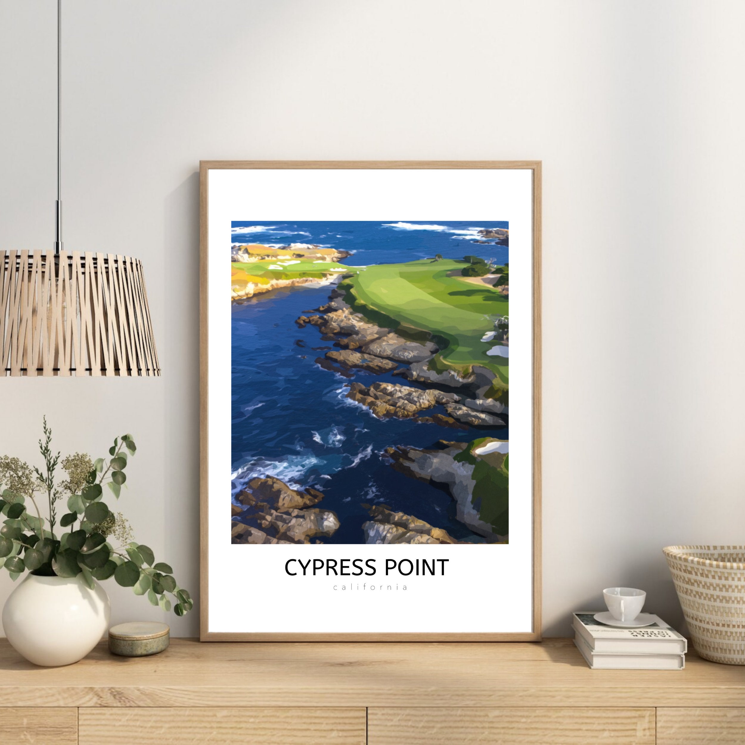 Golf Poster | Golf Gift | Cypress Point Golf Club | Digital Golf Print ...