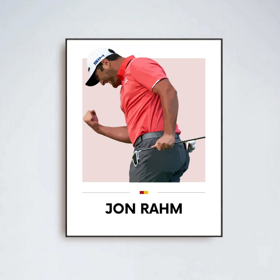 Golf Poster | Jon Rahm Print | Creative Gift | Digital Golf Print ...