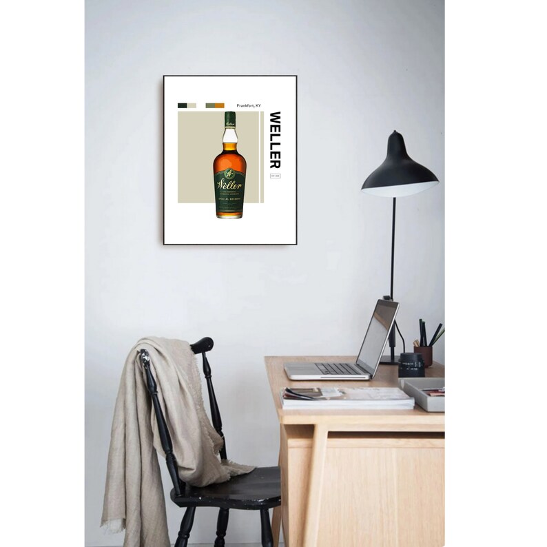 Weller Special Reserve Whiskey Print | Home Bar Decor (digital Download ...