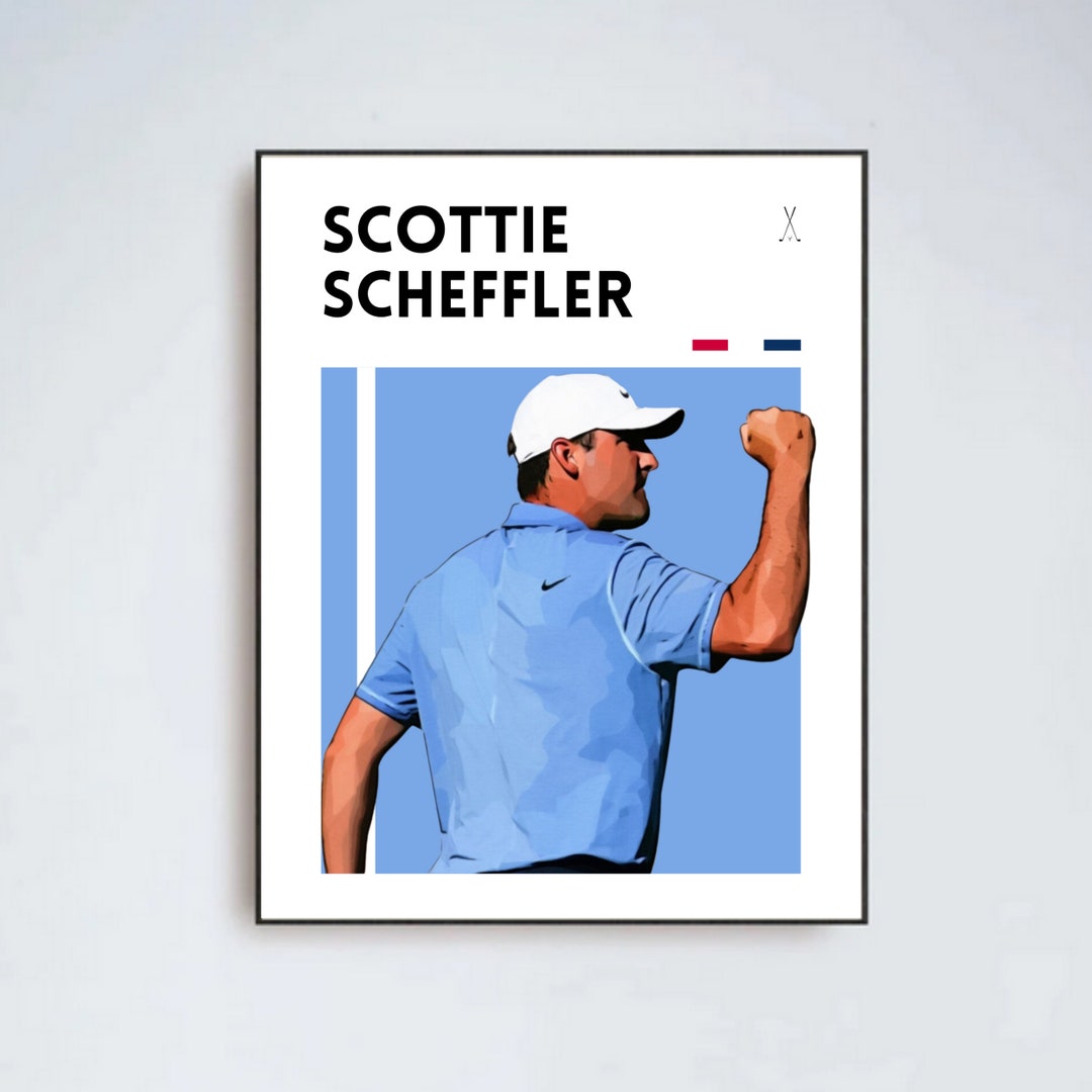 Golf Poster | Scottie Scheffler Print | Creative Gift | Digital Golf ...