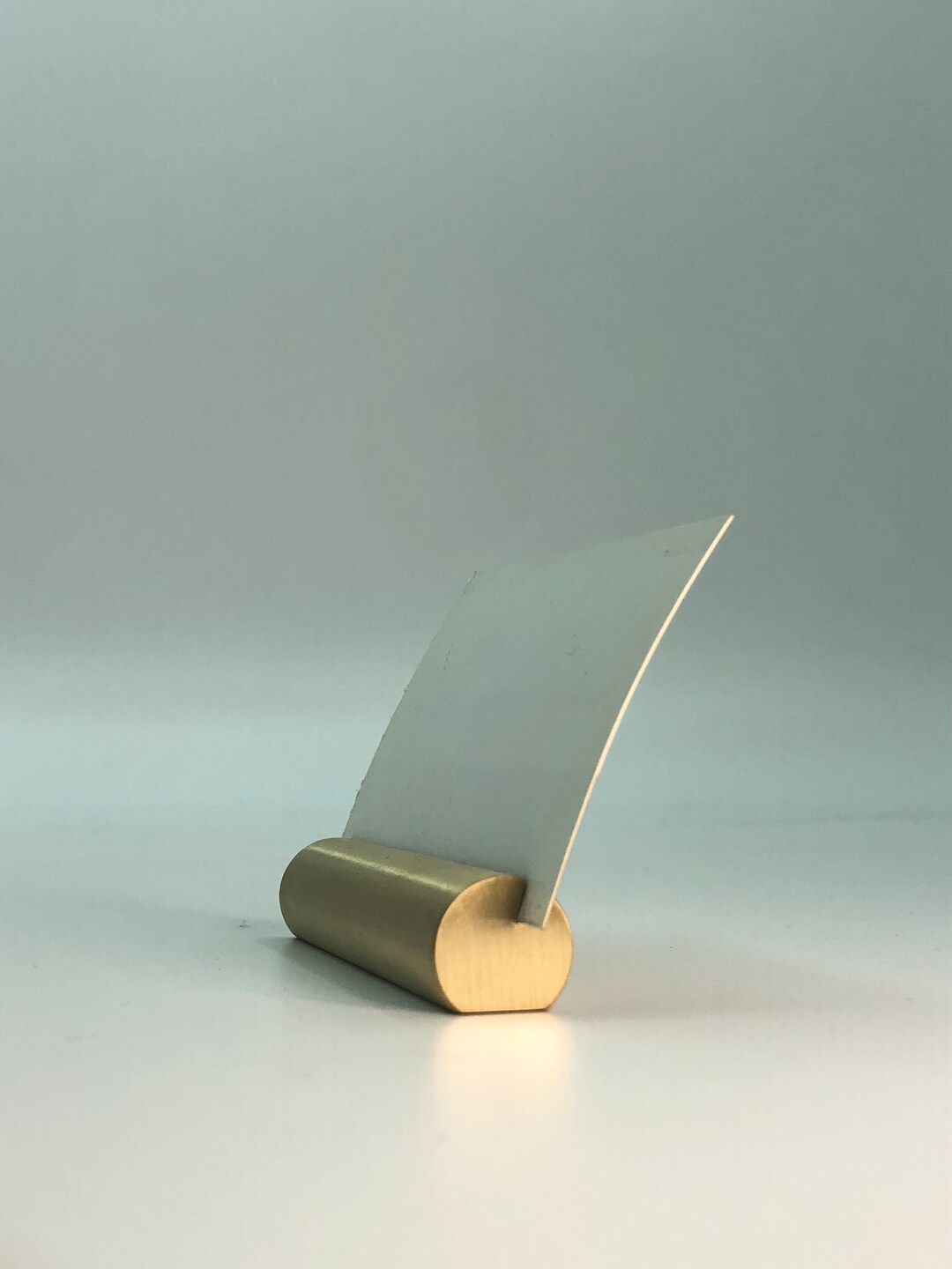 Brass Round Business Card Holder, Brass Photo Holder, Card Stand, Desk ...