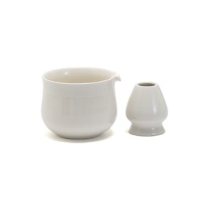 Hand-painted Lotus Ceramic Matcha Kit With Spout Bamboo Whisk and ...