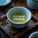 Hand-painted Lotus Ceramic Matcha Bowl With Spout Bamboo Whisk and ...