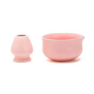 Hand-painted Lotus Ceramic Matcha Bowl With Spout Bamboo Whisk and ...