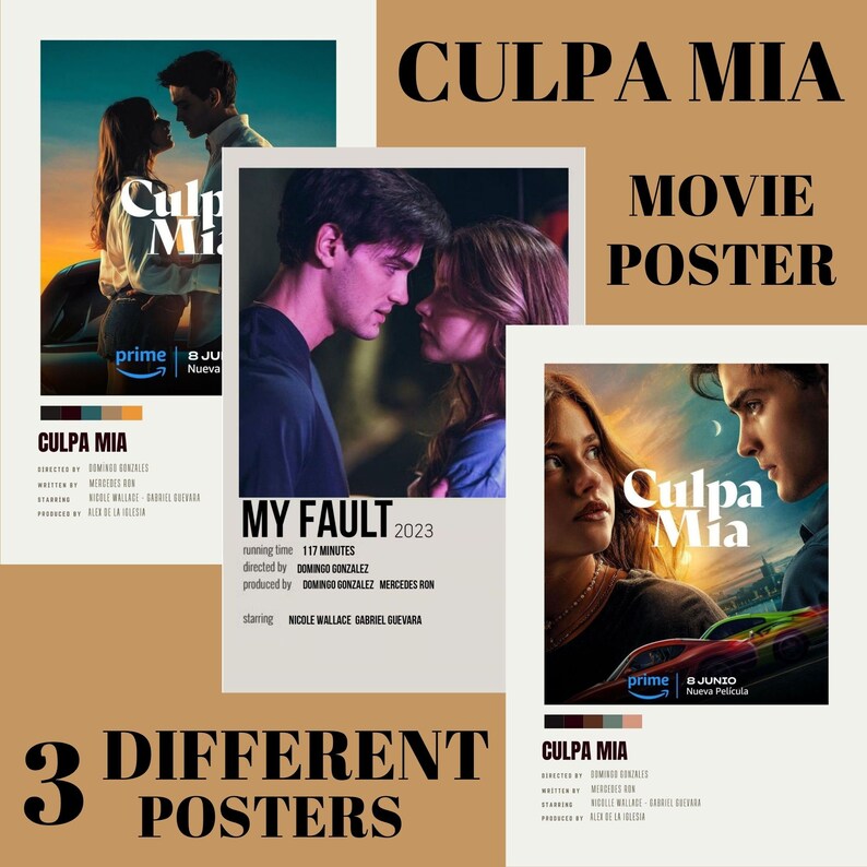 Culpa Miamy Fault Poster, Mercedes Ron Book, Digital Download, Culpa Mia Movie, Aesthetic Book ...