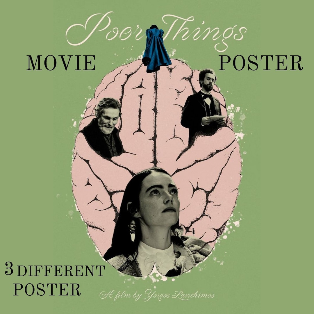POOR THINGS Poster, Poor Things 2023 Movie Poster, Emma Stone, Willem ...