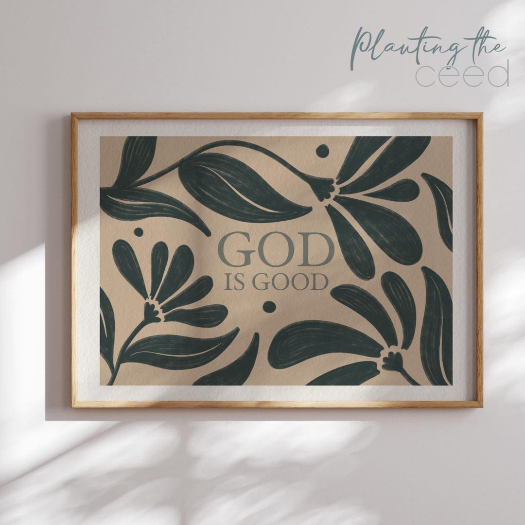 God is Good Wall Print, Religious Art Prints, Decorative Cristian Wall ...