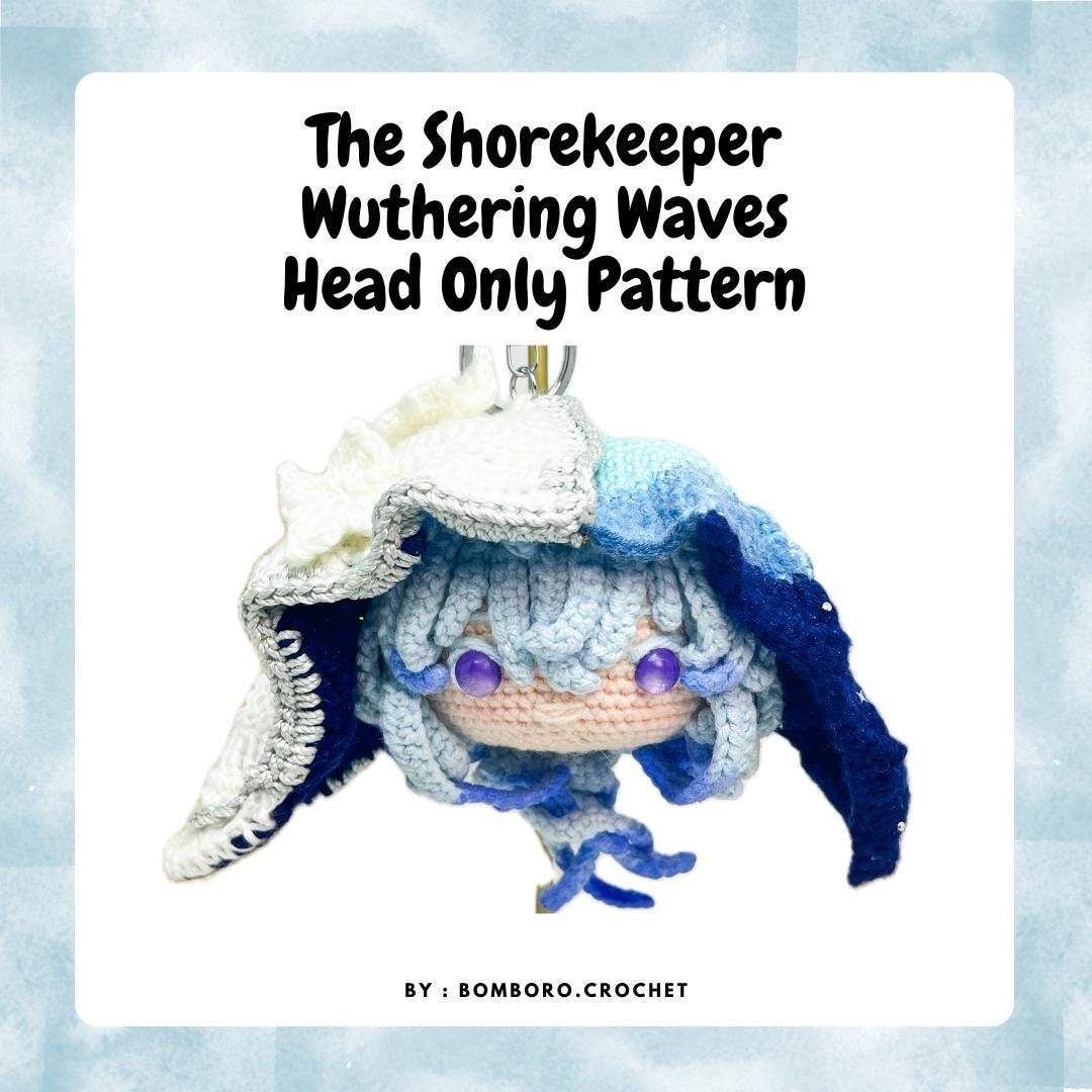 The Shorekeeper Wuthering Waves Head Only Crochet Pattern - Etsy