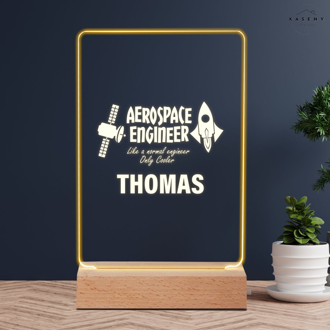 Aerospace Engineer Gifts Custom Rocket Scientist Night Light Funny ...