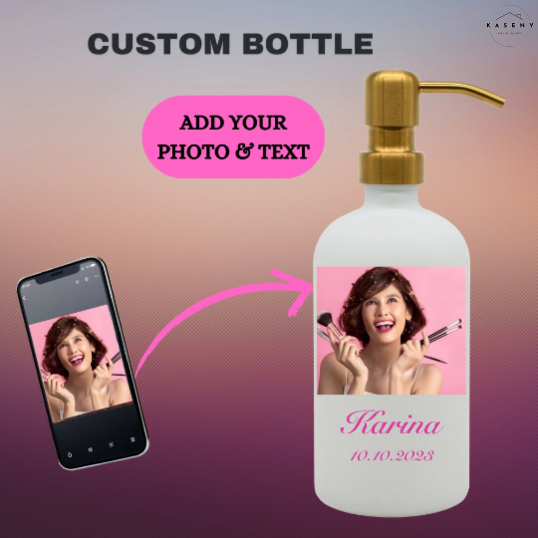 Personalized Soap Bottle Pump for Makeup Artist Gift - Printed Photo ...