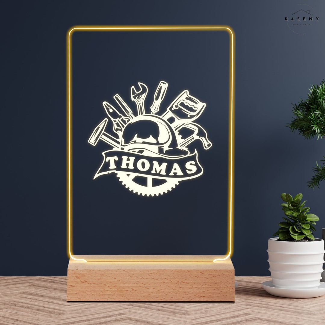Gift for Carpenter on Father's Day Personalized Carpenter Night Light ...