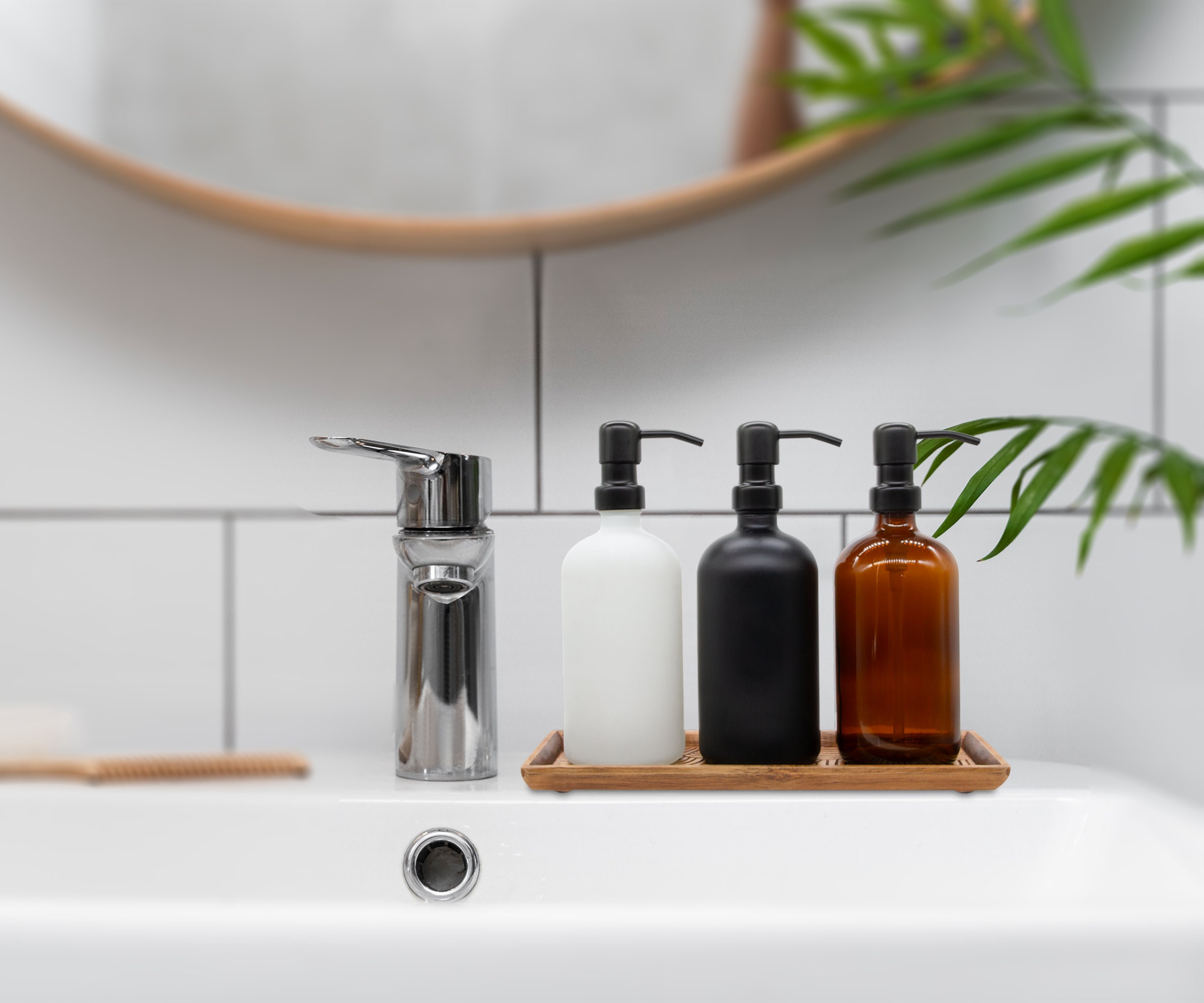 Handmade Soap Dispenser Tray - Flexible Bathroom Tray Kitchen Sink Tray ...