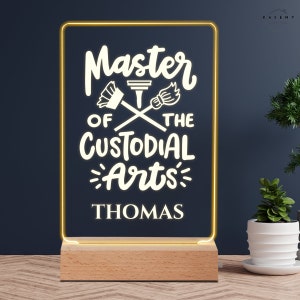 Personalized Custodian Night Light Gift for Him, Her Gift for Custodian ...