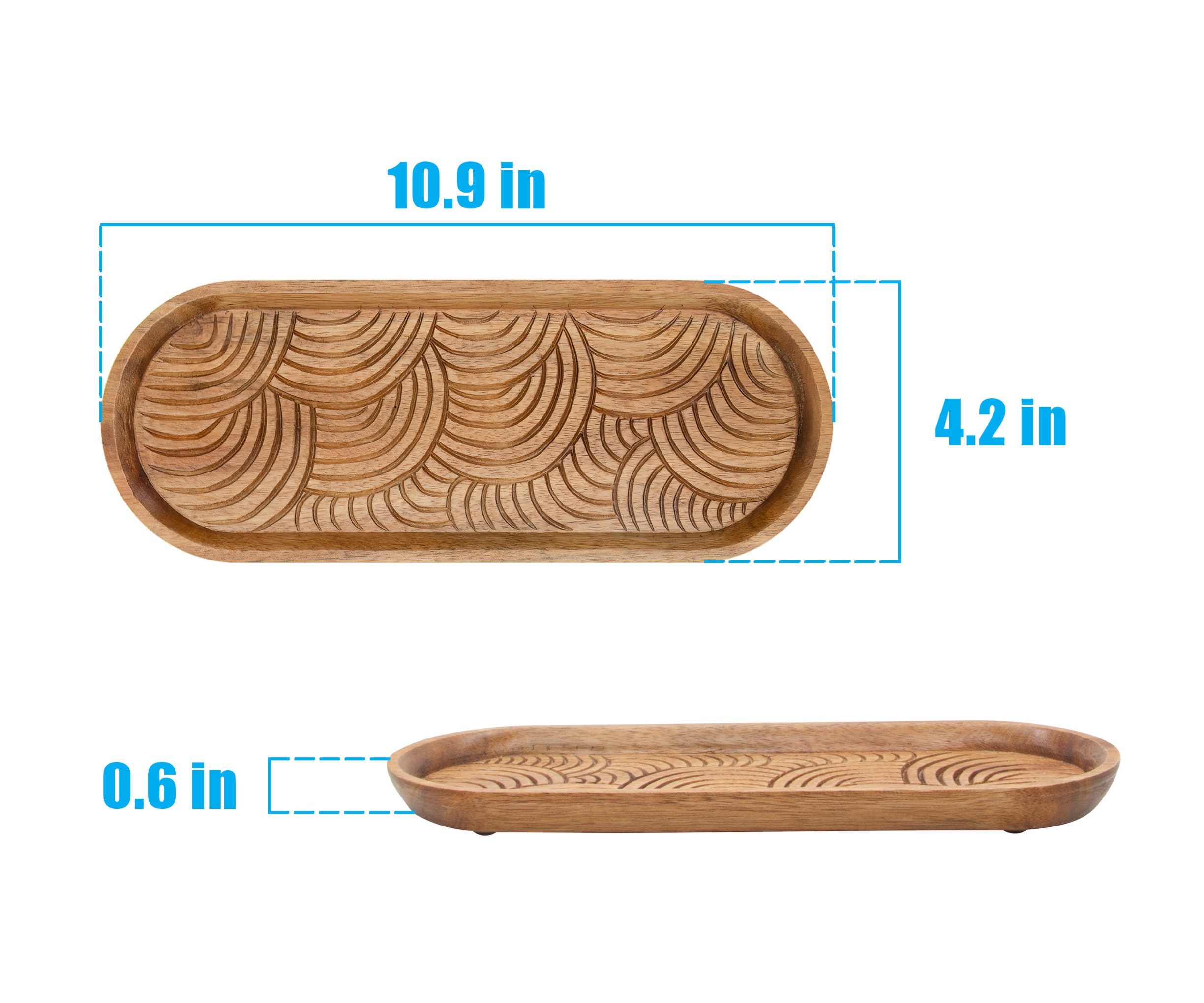 Handmade Wooden Tray Unique Decorative Tray With Non-slip - Etsy