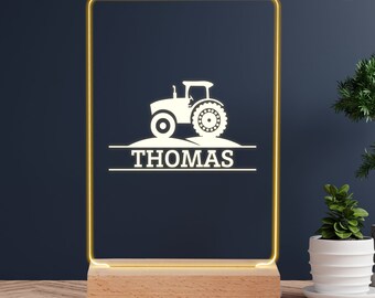 Personalized Tractor Night Light - Etsy