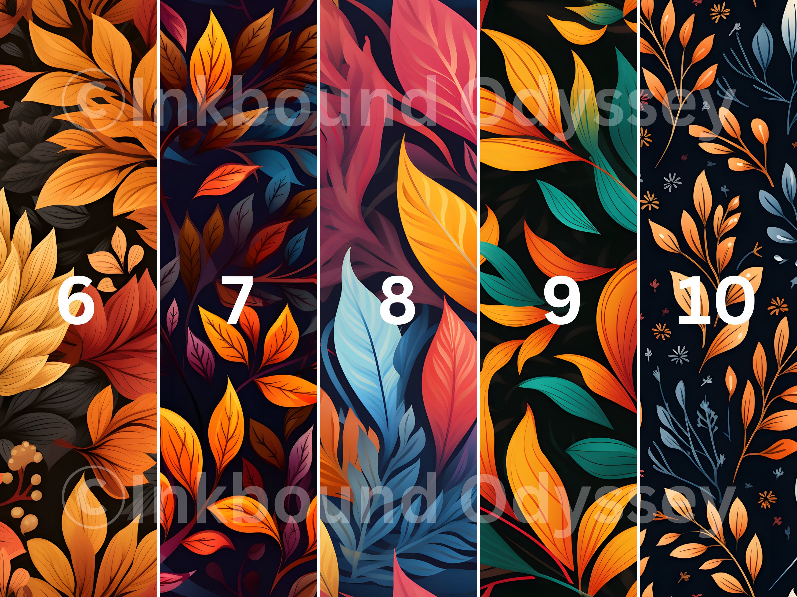 15 Fall Leaf Digital Paper Pack Autumn Patterns for Graphic - Etsy