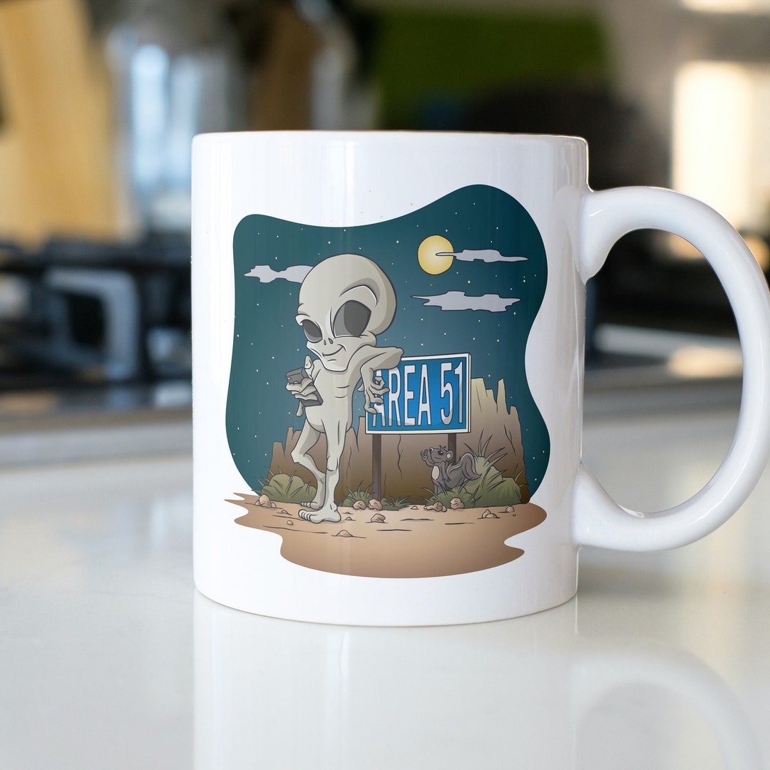 Area 51 Mug, Funny Alien Mug, Alien Lover Gift, UFO Mug, Tin Foil Hat ...