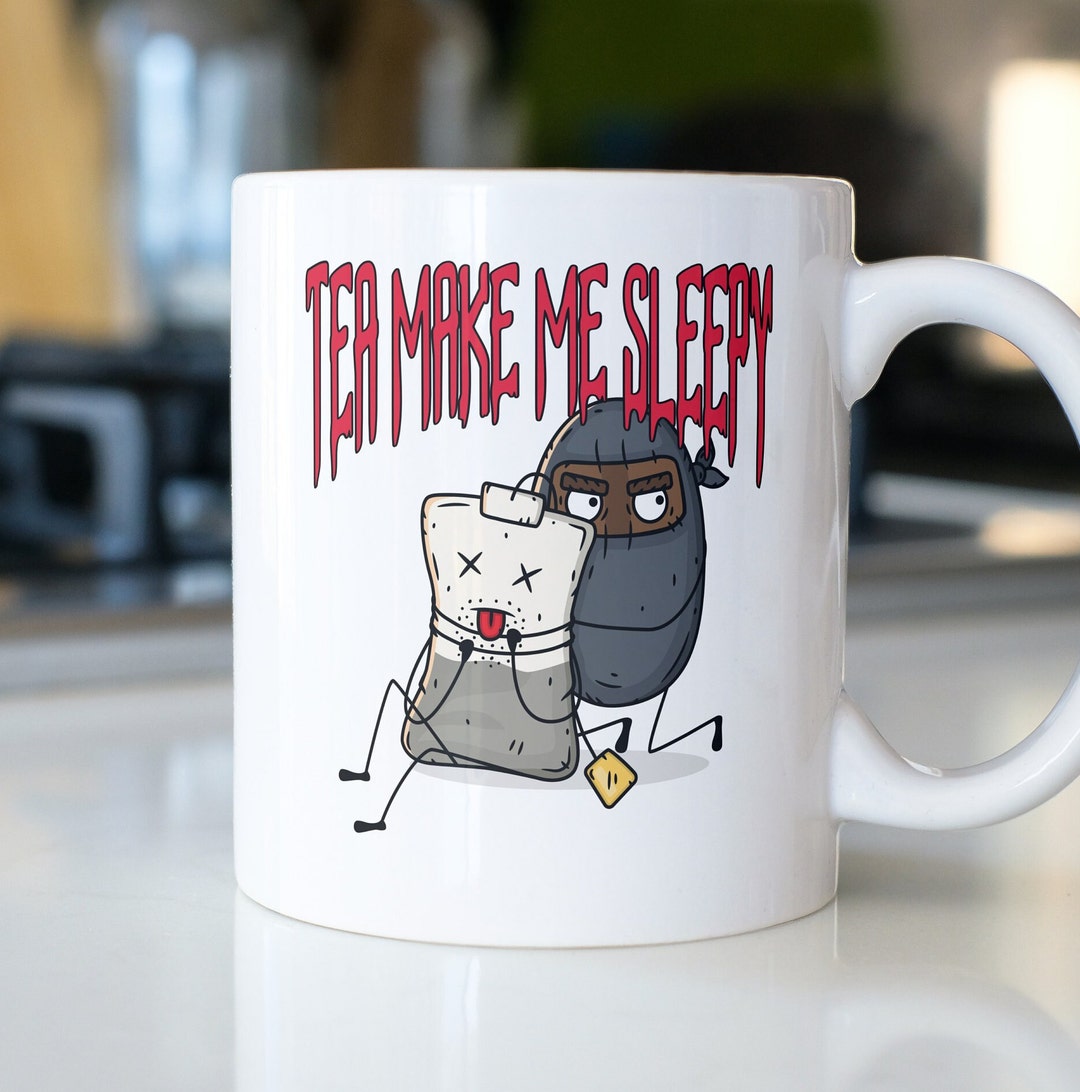 Tea Make Me Sleepy Meme Mug, Coffee Bean Ninja Cup, Coffee Lover Gift ...