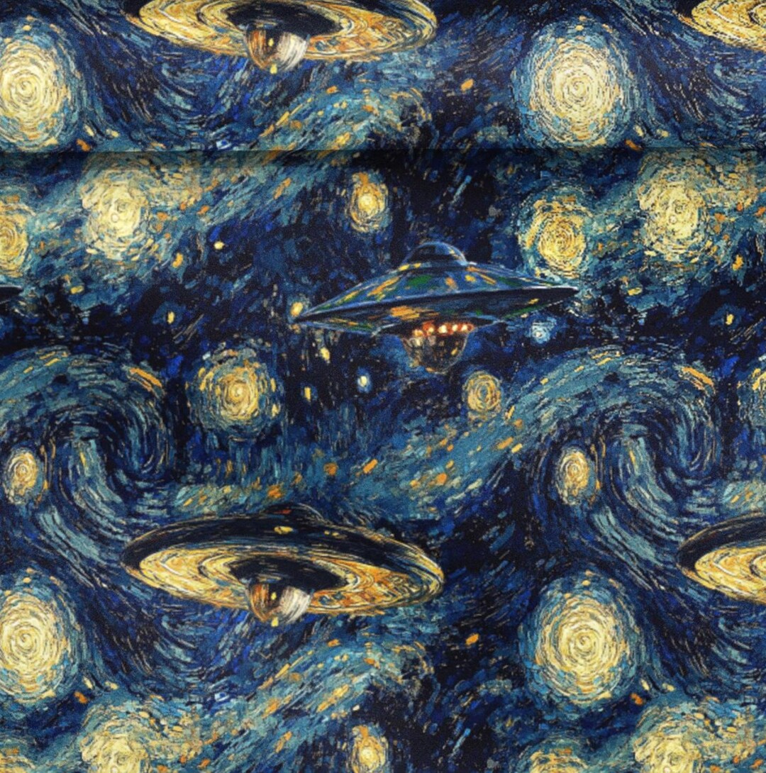 UFO Wrapping Papers, Vincent Van Gogh UFO Gift Wrap, Alien Gift Wrap ...