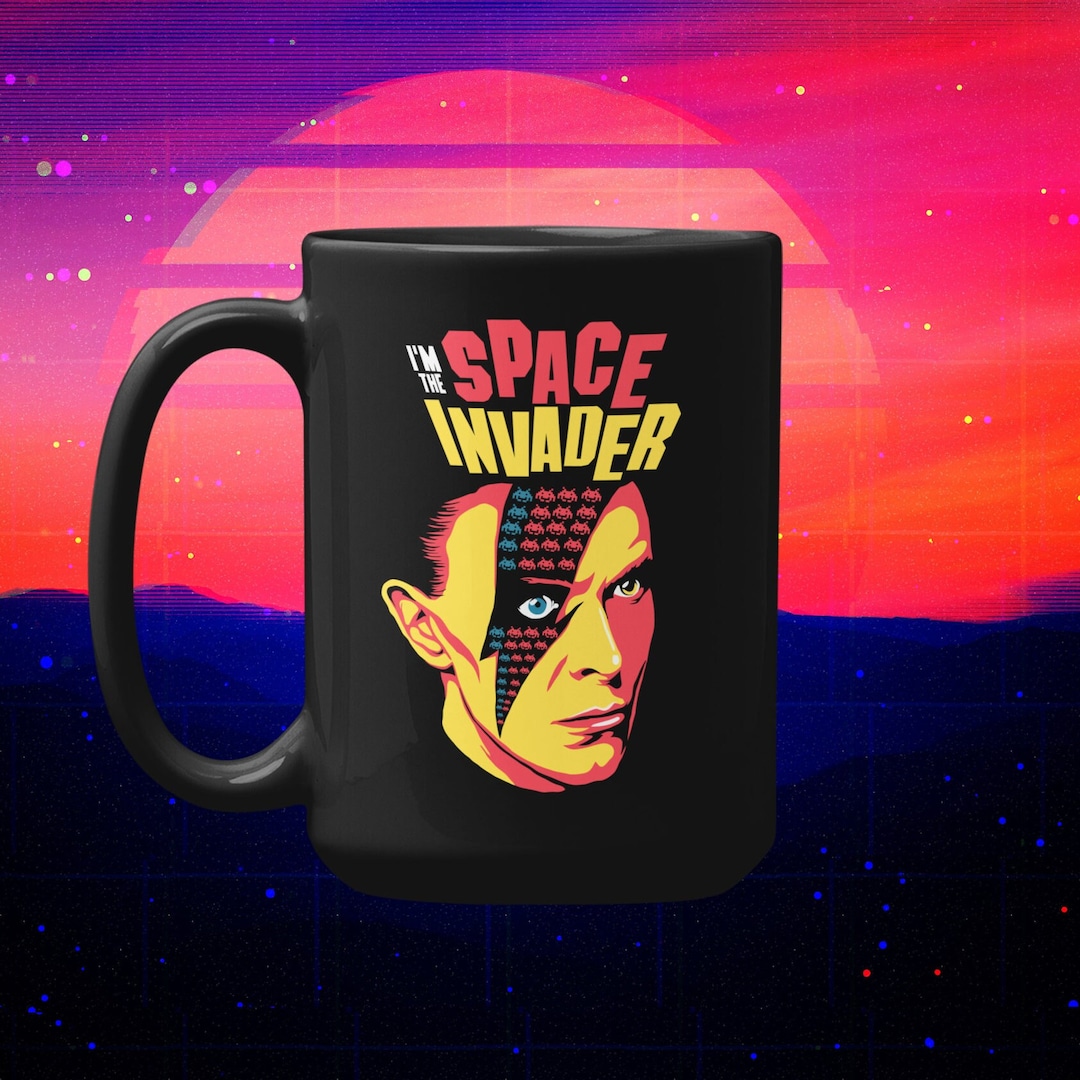David Bowie Space Invaders Meme Mug 15 Oz Funny David Bowie - Etsy