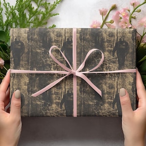 Bigfoot Wrapping Papers, Old Photo of Bigfoot Gift Wrap, Sasquatch ...