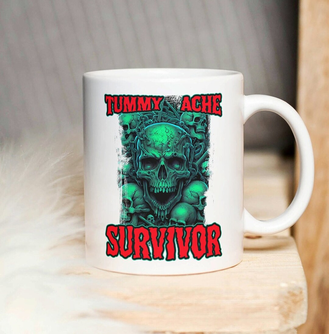 Tummy Ache Survivor Mug, Funny Crohn's Coffee Cup, IBS Gift, Gag Gift ...