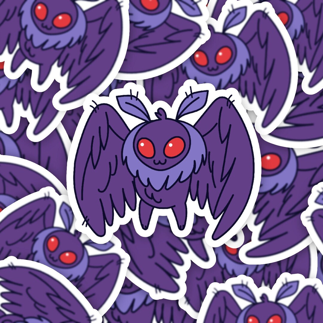 Cute Mothman Sticker, Cryptid Sticker, Cute Mythical Creature Art ...