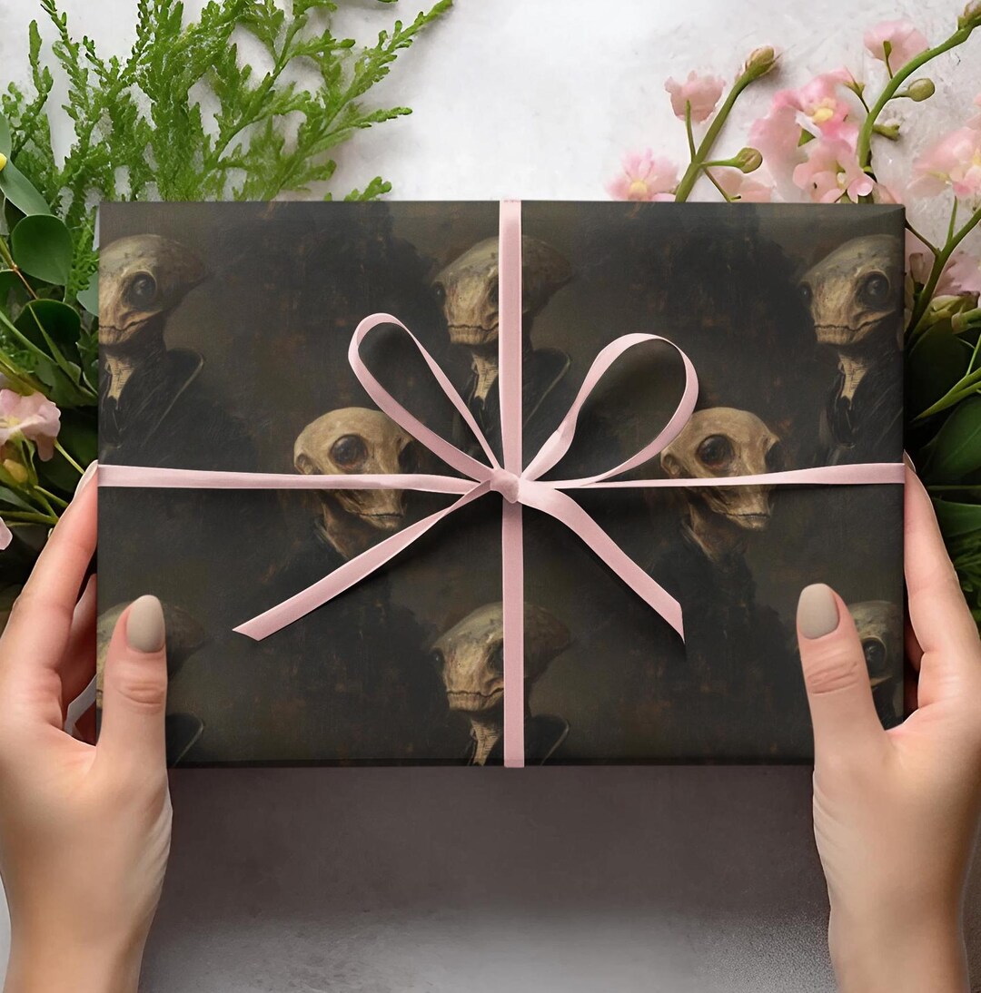 Alien Wrapping Papers, Rembrandt Gift Wrap, UFO Wrapping Paper, Meme ...
