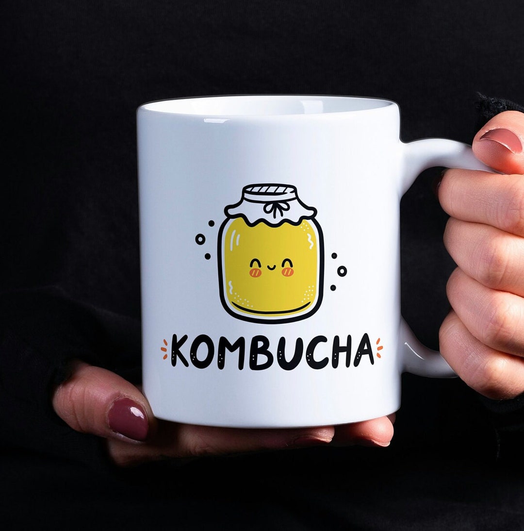 Cute Kombucha Mug, Kombucha Brewing Gift, Kombucha Art, Kombucha Lover ...