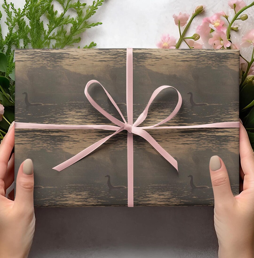 Loch Ness Monster Wrapping Papers, Old Photo of Nessie Gift Wrap ...