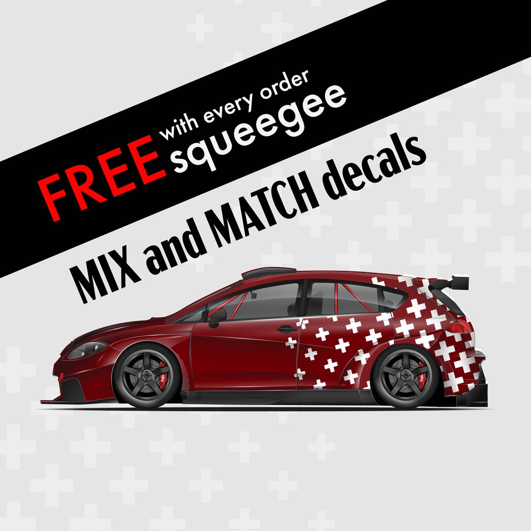 WHITE X Decals, Mix and Match Drift Livery, Car Livery, Vehicle Wrap ...