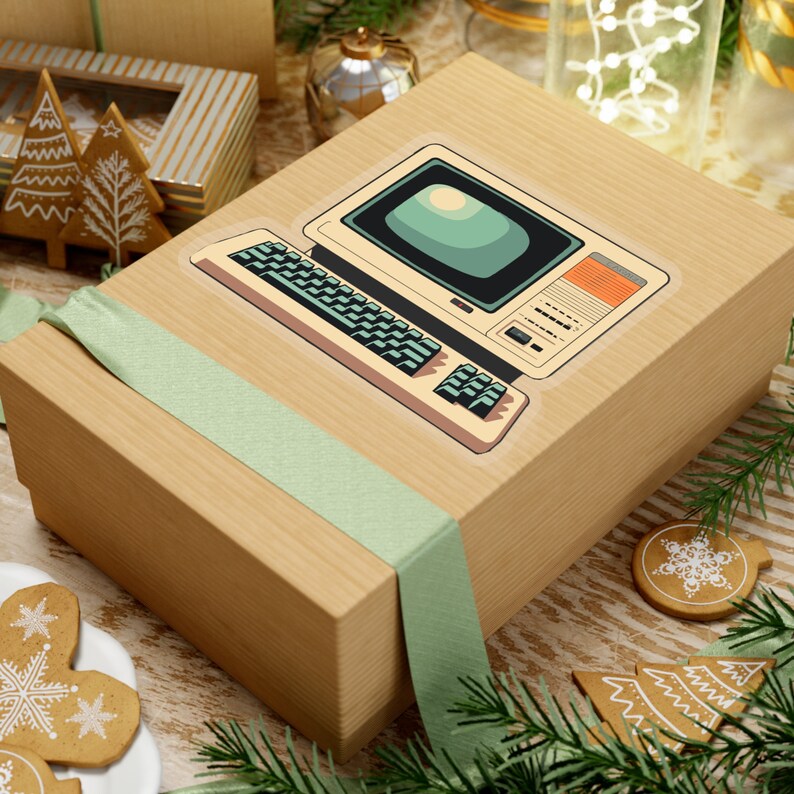 Vintage Computer Sticker, Retro Tech Decal, Retro Computer Sticker ...