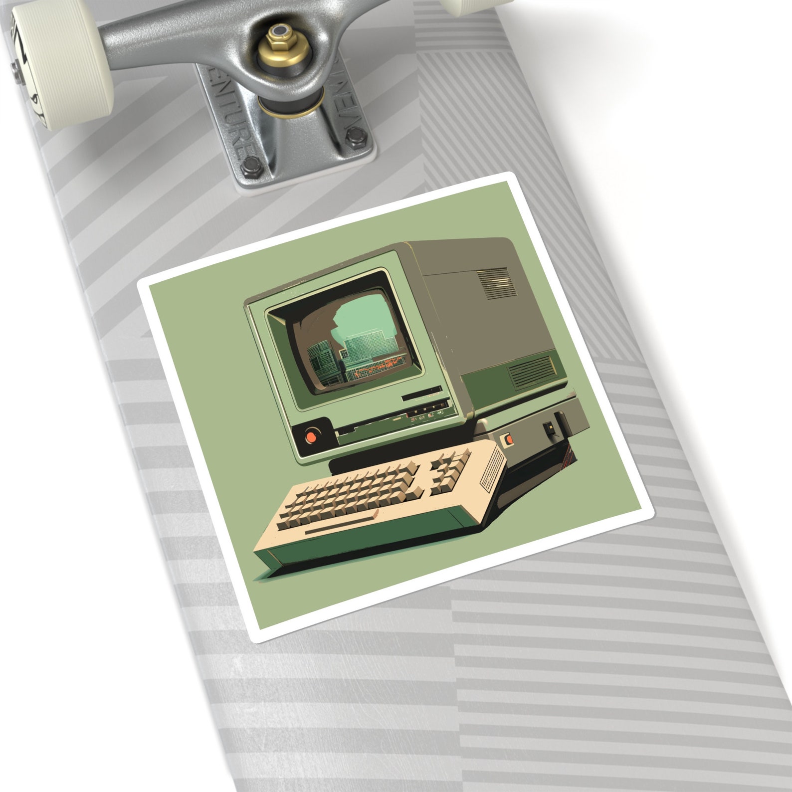 Square Retro Computer Art Vibrant 80's Inspired, Multiple Sizes - Etsy